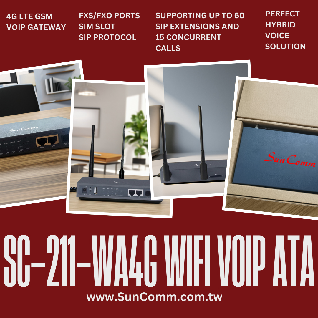 SC-211-WA4G GSM VoIP Gateway with 2 FXO FXS Ports 4G LTE SIM Card for ...
