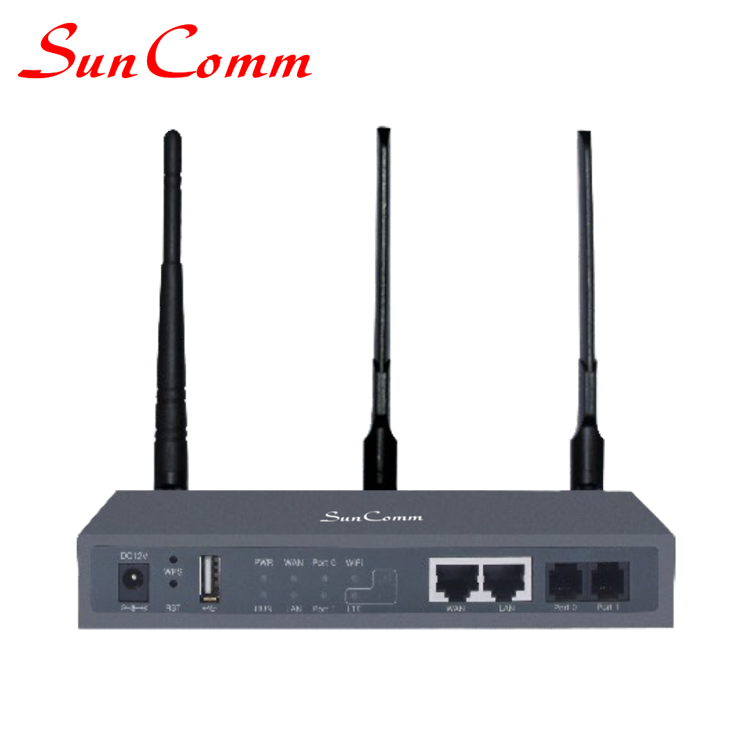 SC-211-WA4G 4G LTE VoIP Gateway with FXS FXO Ports and SIM Card | SunComm